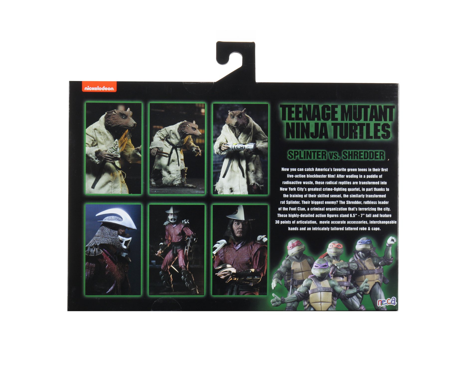 First Look | NECA 'TMNT 1990 Movie' Splinter and Shredder Packaging ...