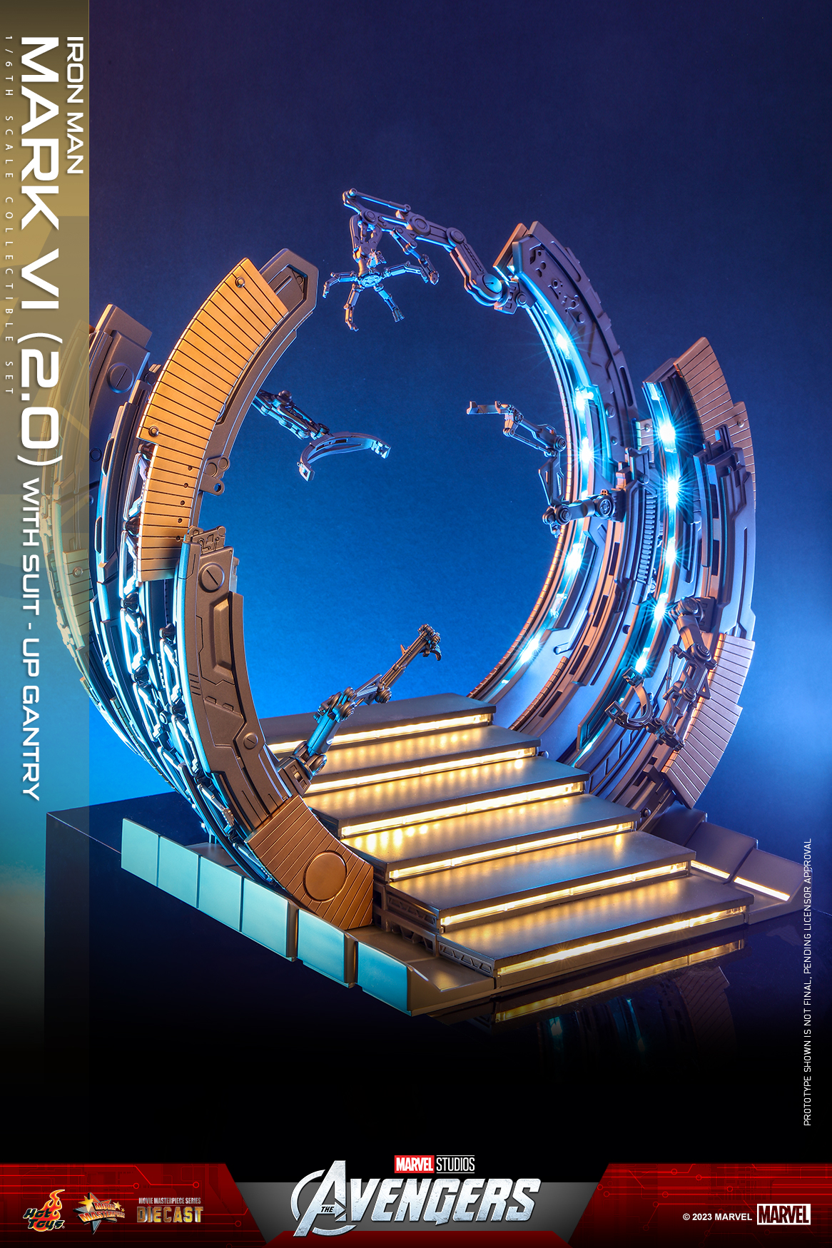 First Look | Hot Toys Iron Man MK-VI (2.0) & Suit-Up Gantry (The ...