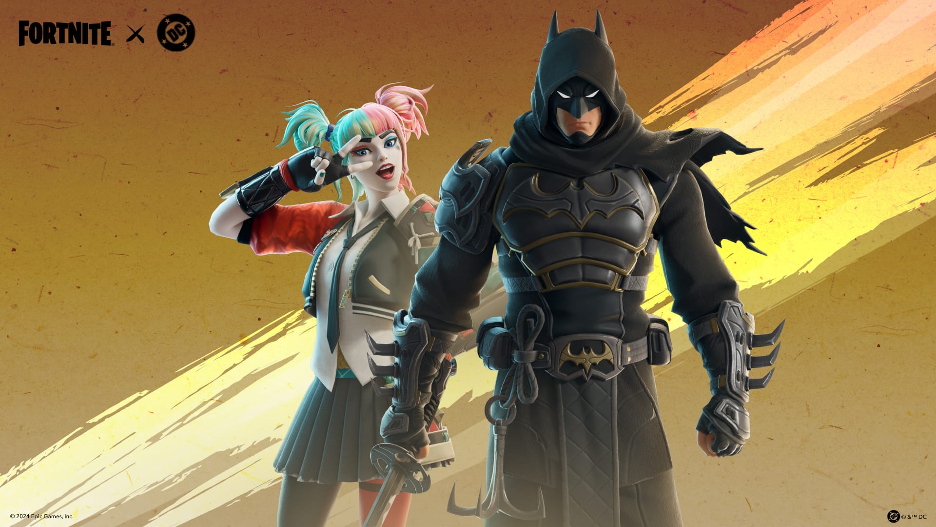 Fortnite x DC | Ninja Knight Batman and Karuta Harley Quinn Have ...