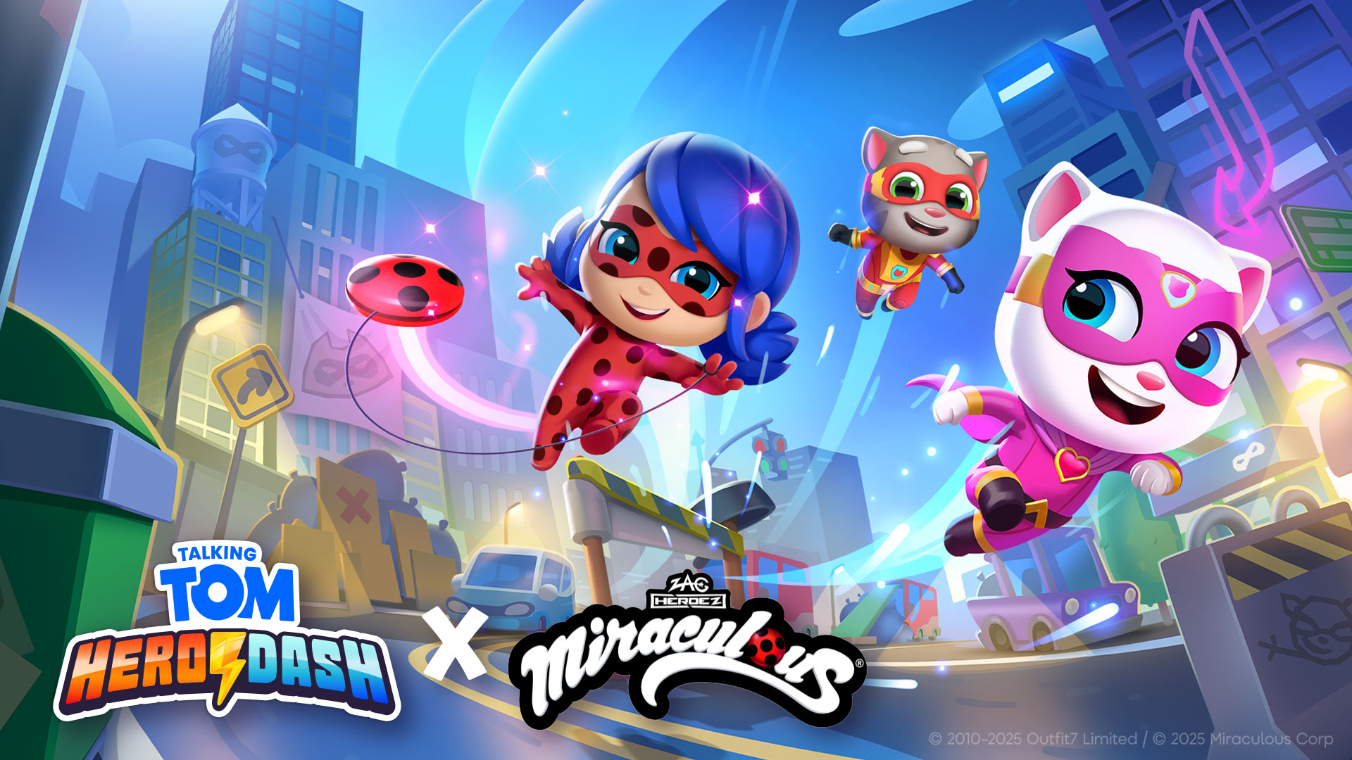 Superheroes Unite! Ladybug Enters Talking Tom: Hero Dash In An Epic ...