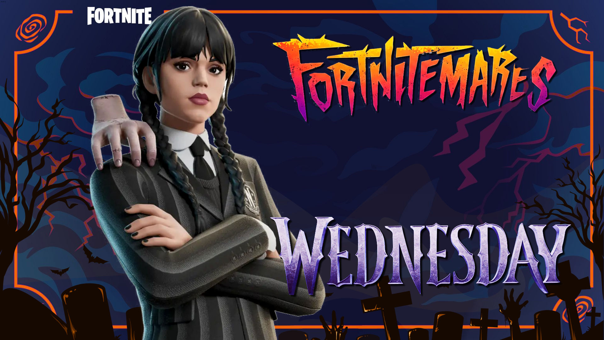 Fortnite x Wednesday Addams: Jenna Ortega Confirmed for Fortnitemares ...